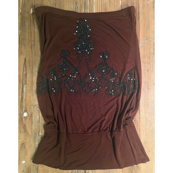 William B | Tops | Vintage William B Beaded Tube Top | Poshmark